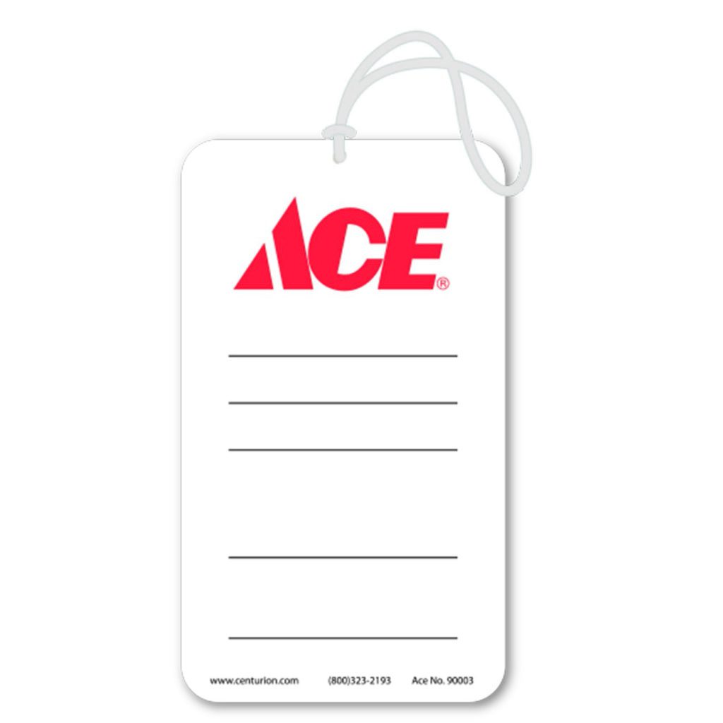 3" x 5-1/2" Ace String Tag | Centurion Store Supplies