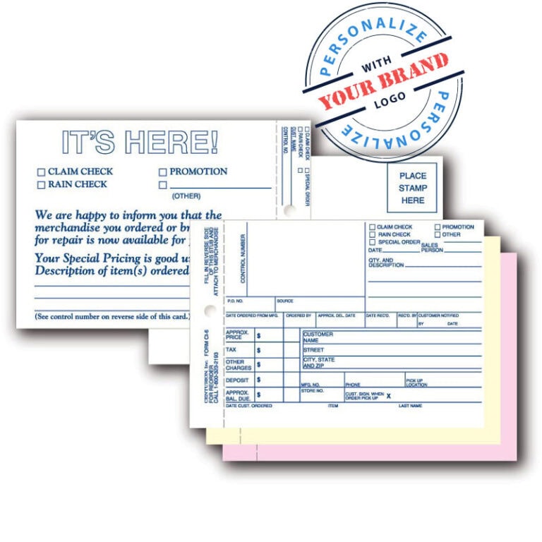 Custom 4 Part Multi-Purpose Form | Centurion Store Supplies