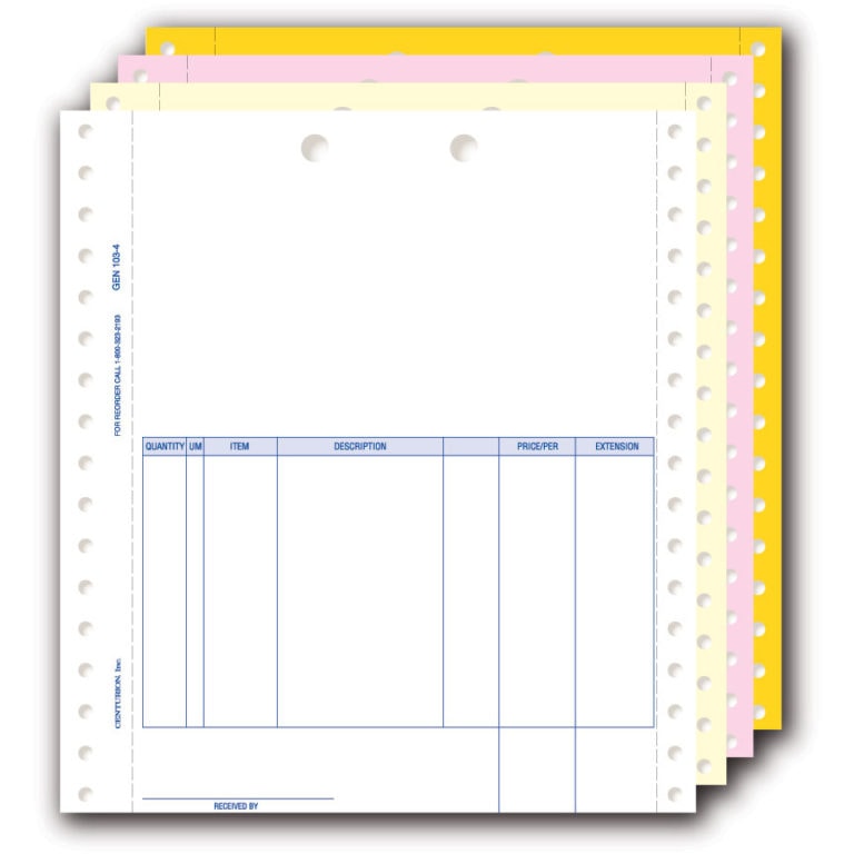 4 Part Non-Branded Epicor Retail Invoice | Centurion Store Supplies