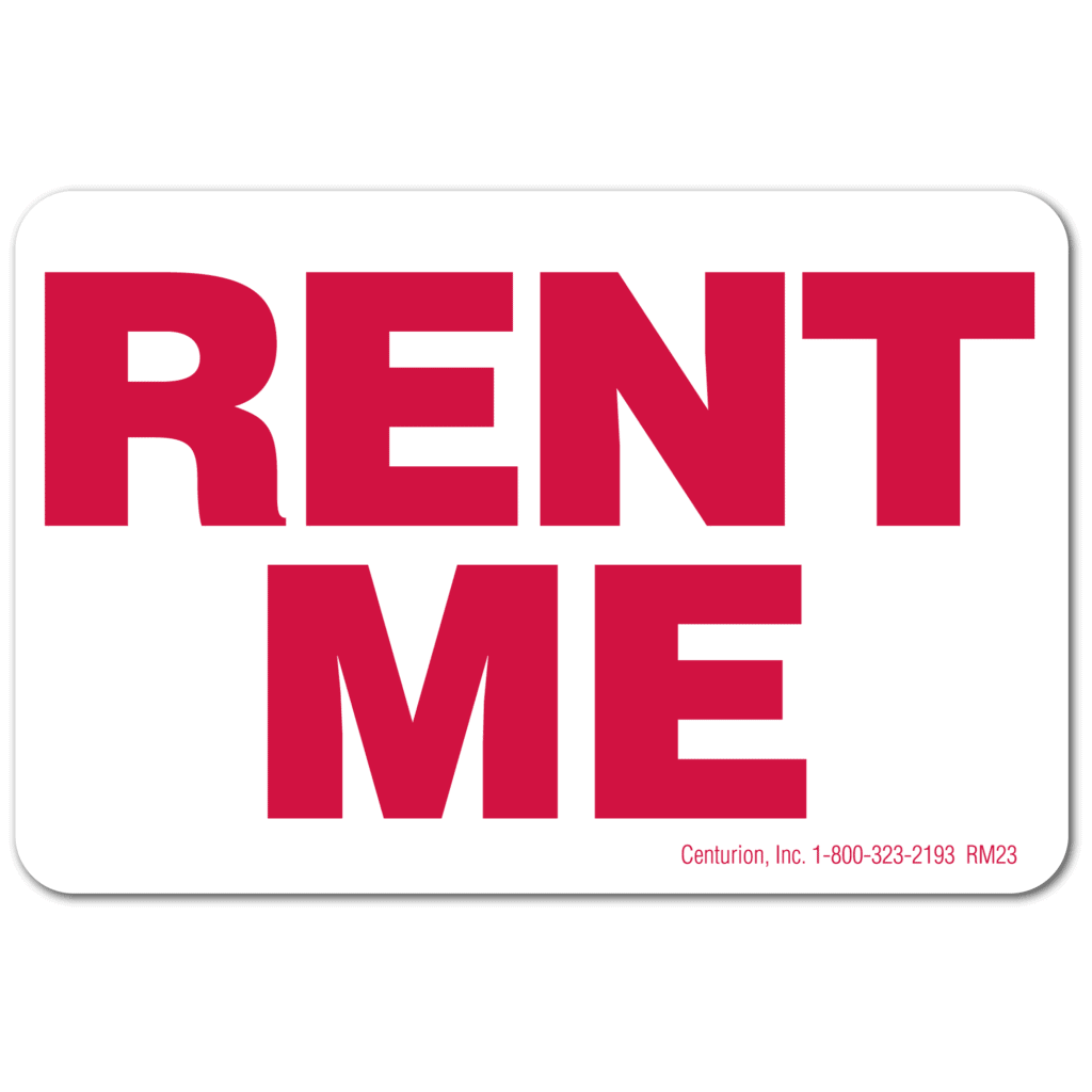 Rent Me 2" x 3" Decal | Centurion Store Supplies