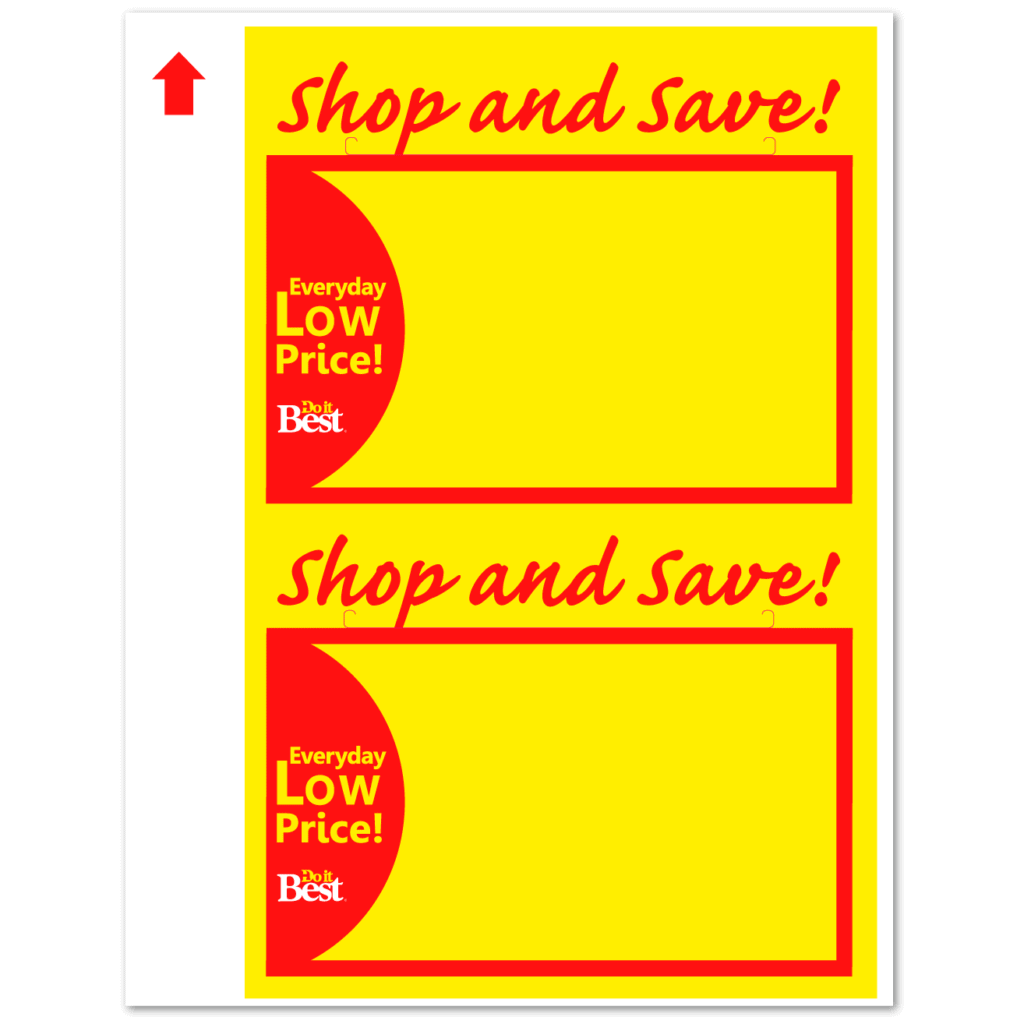 5-1/4"x6-3/4" Do it Best Red "Everyday Low Price!" Sign | Centurion ...