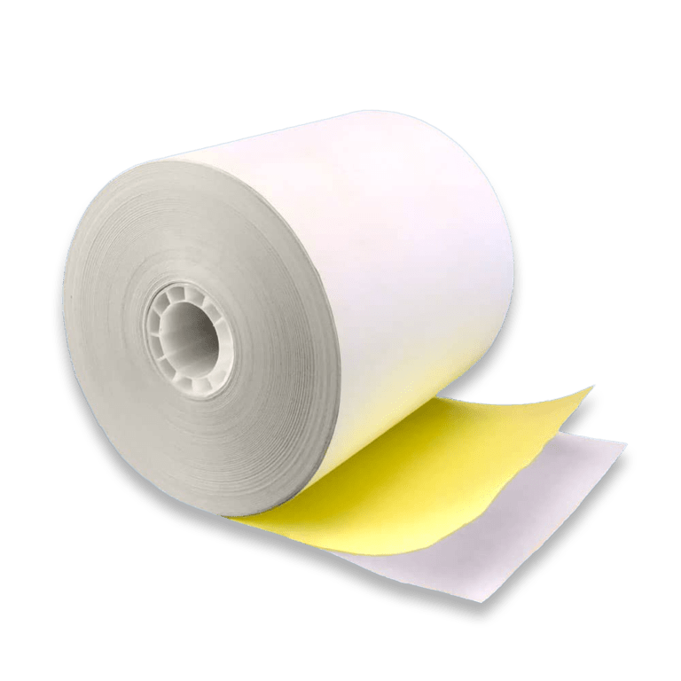 3-1/4" x 90' 2-ply Carbonless Receipt Paper - Centurion Store Supplies