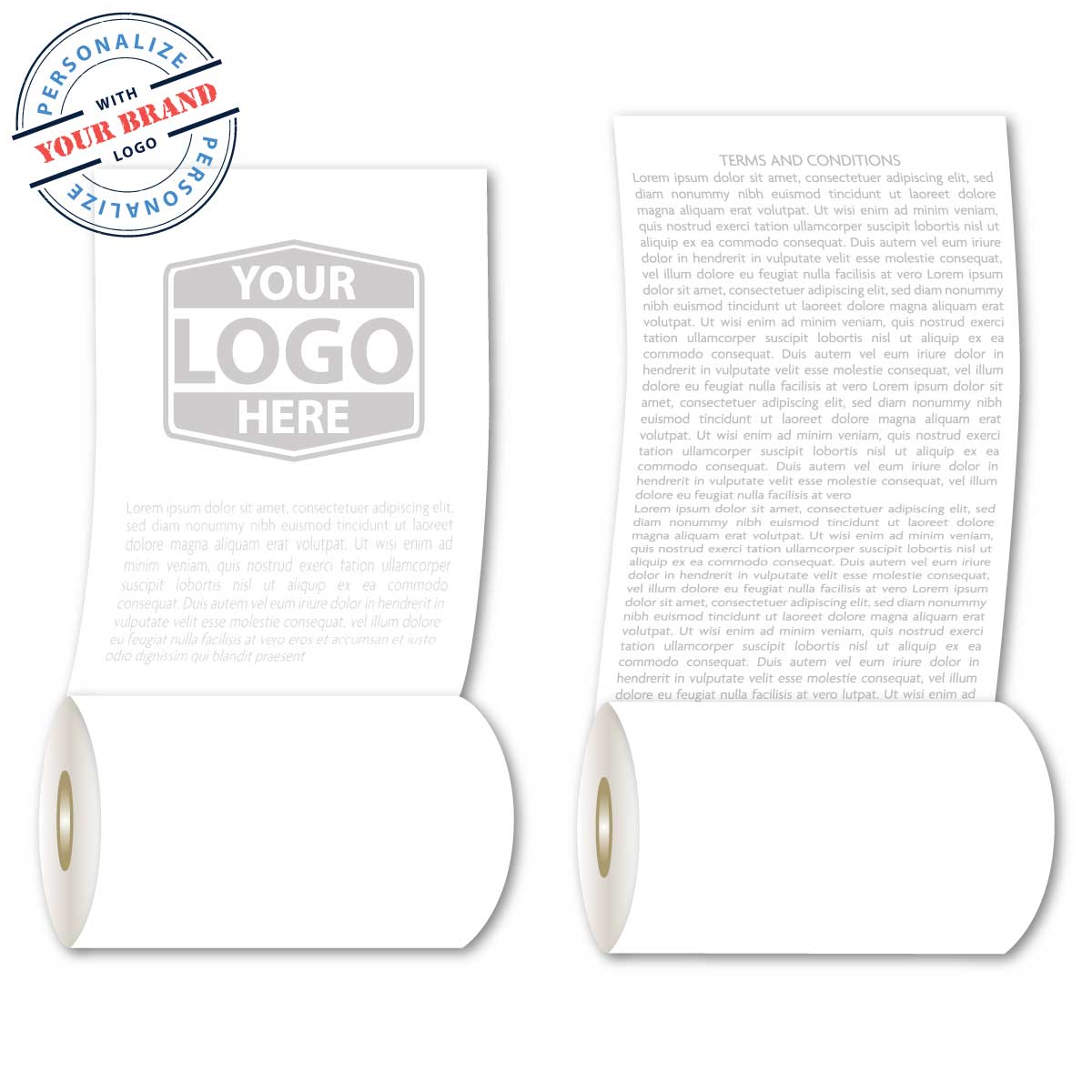 Custom Printed Thermal Receipt Rolls | Centurion Store Supplies