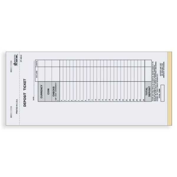 Deposit Ticket Books 2 Part | Centurion Store Supplies