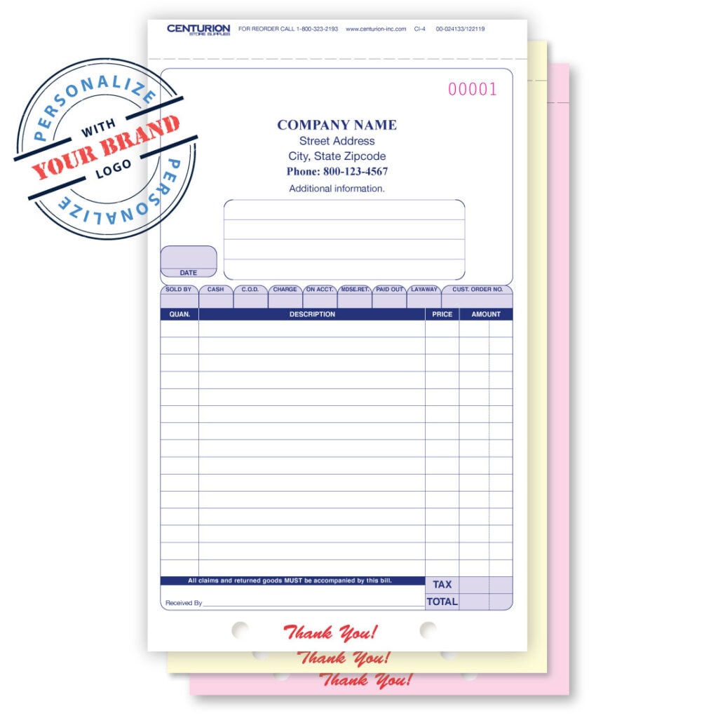 Multi-Purpose Invoice (Reorder) | Centurion Store Supplies